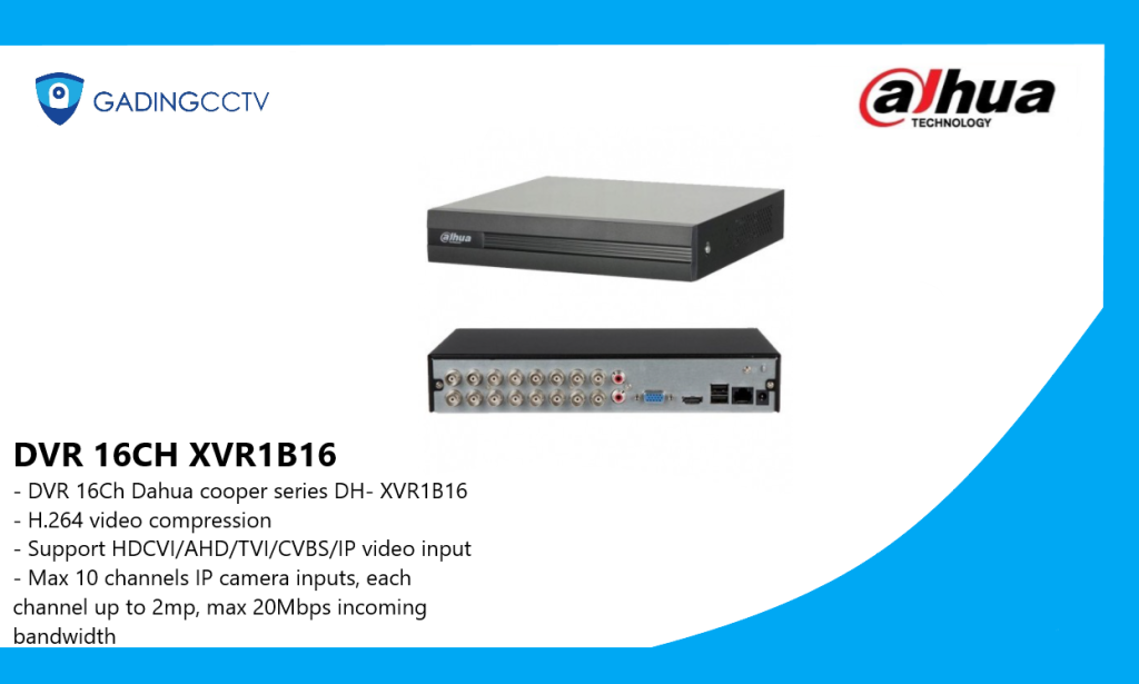 DVR DAHUA 16CH DH-XVR1B16-I – GADING CCTV
